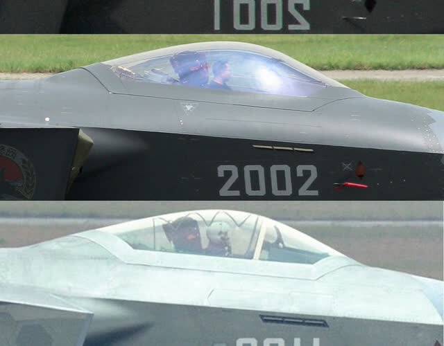 从2001到2101号 细看歼20战机座舱盖微妙变化