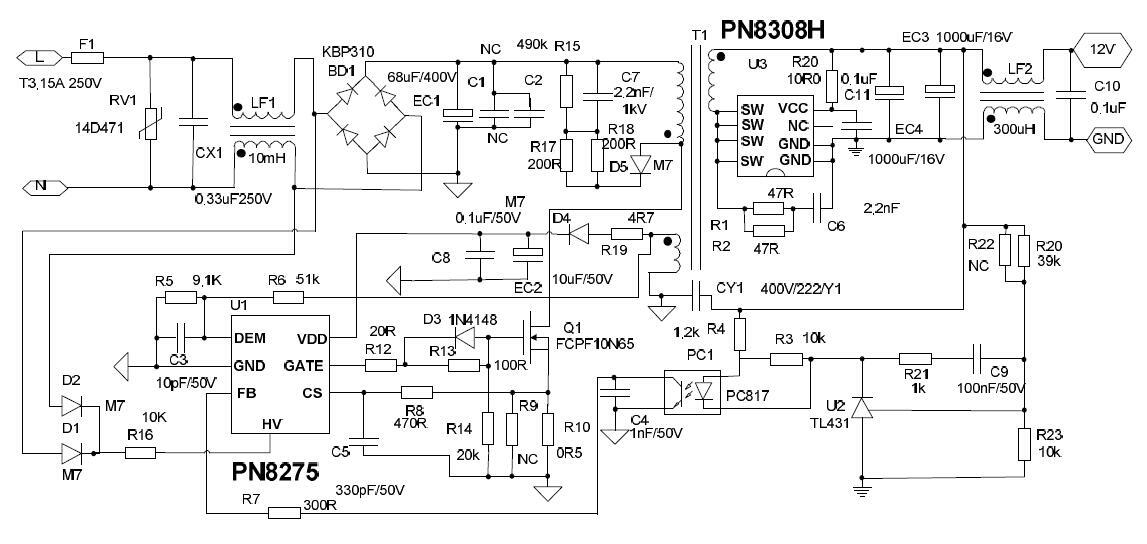 PN8275+PN8308H六级能效12V3A同步整流方案__凤凰网
