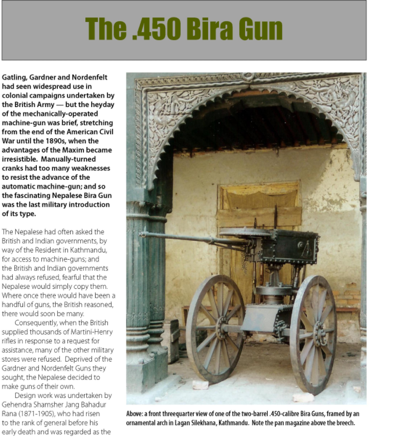 刘易斯机枪的灵感来源，1896年尼泊尔的手摇机枪BIRA GUN__凤凰网